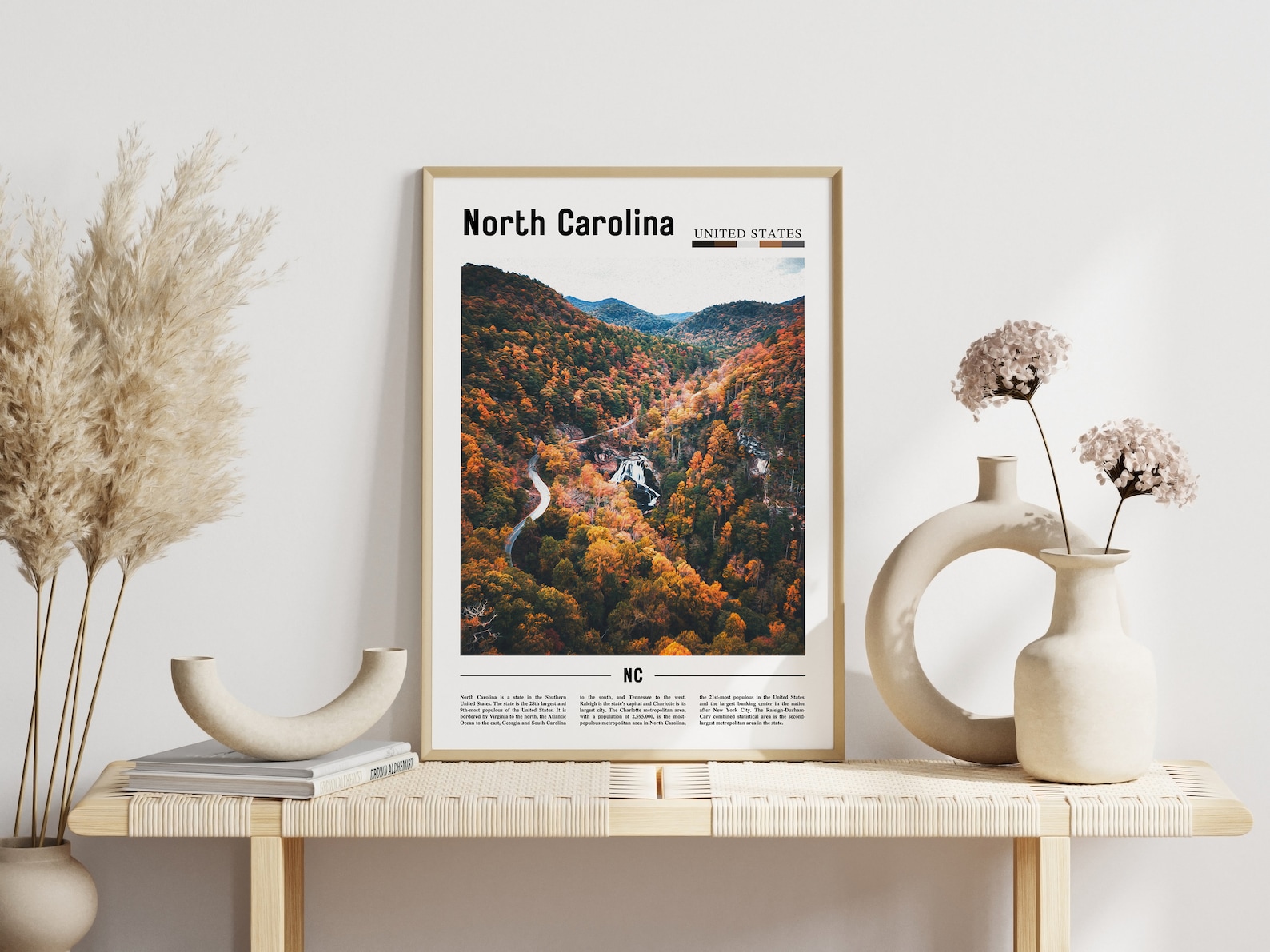North Carolina Poster, North Carolina Print, North Carolina Wall Art ...