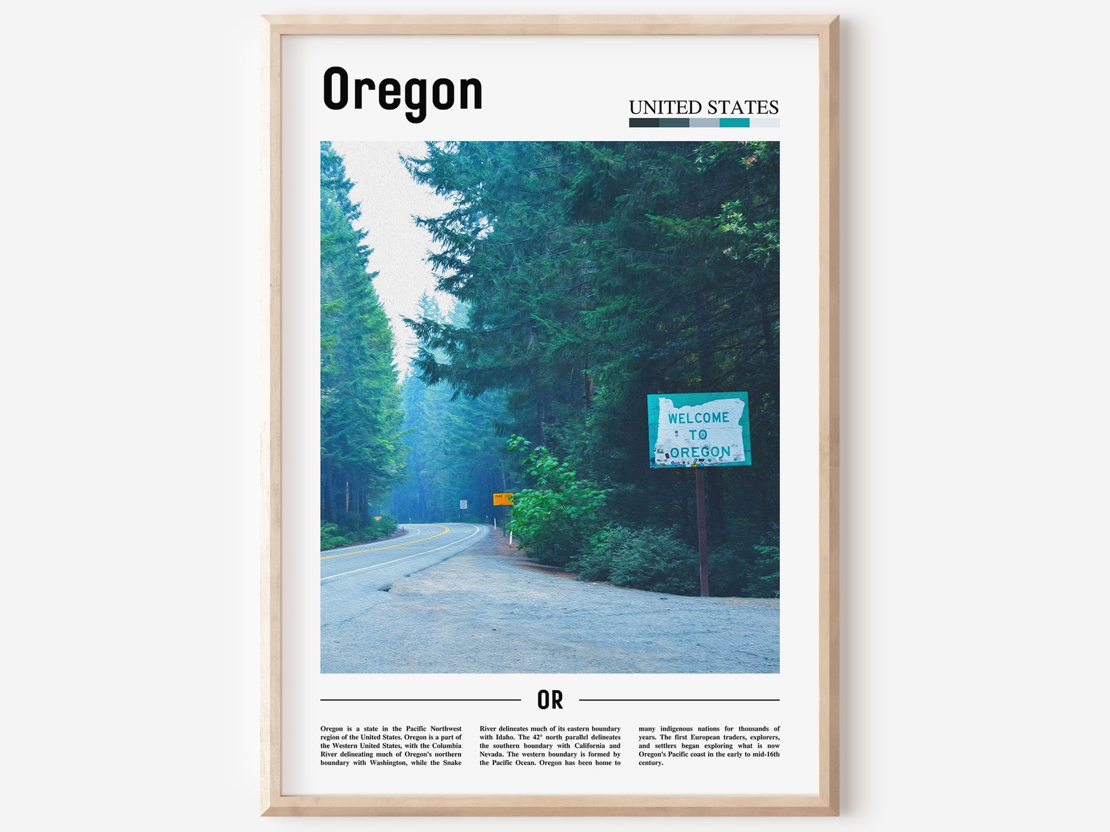 Oregon Poster, Oregon Print, Oregon Wall Art, United States Photo ...