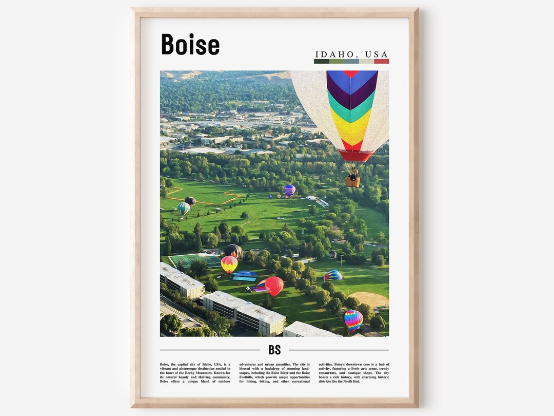 Boise Poster, Boise Print, Boise Wall Art, United States Photo, United ...