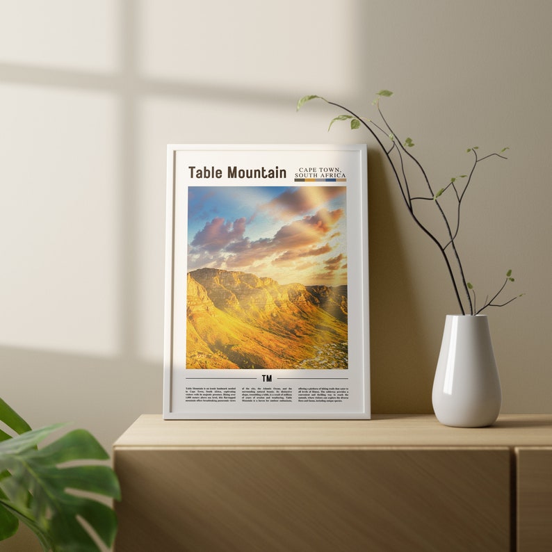 Table Mountain Poster, Table Mountain Print, Table Mountain Wall Art ...