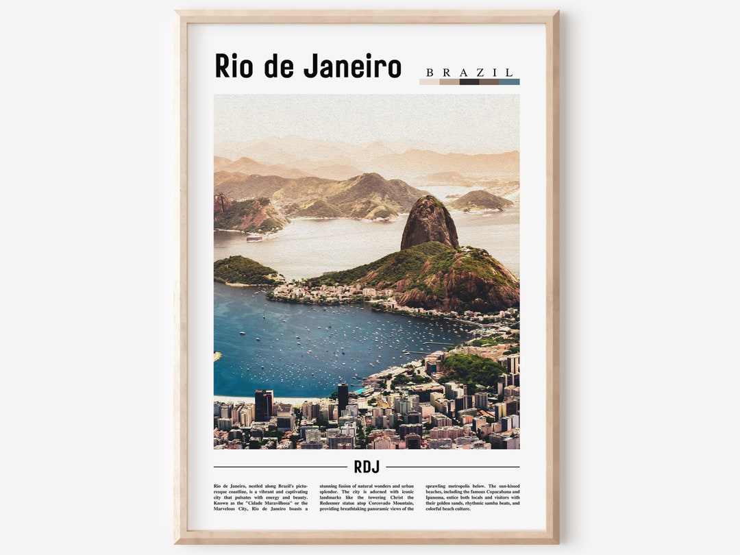 Rio De Janeiro Poster, Rio De Janeiro Print, Rio De Janeiro Wall Art ...