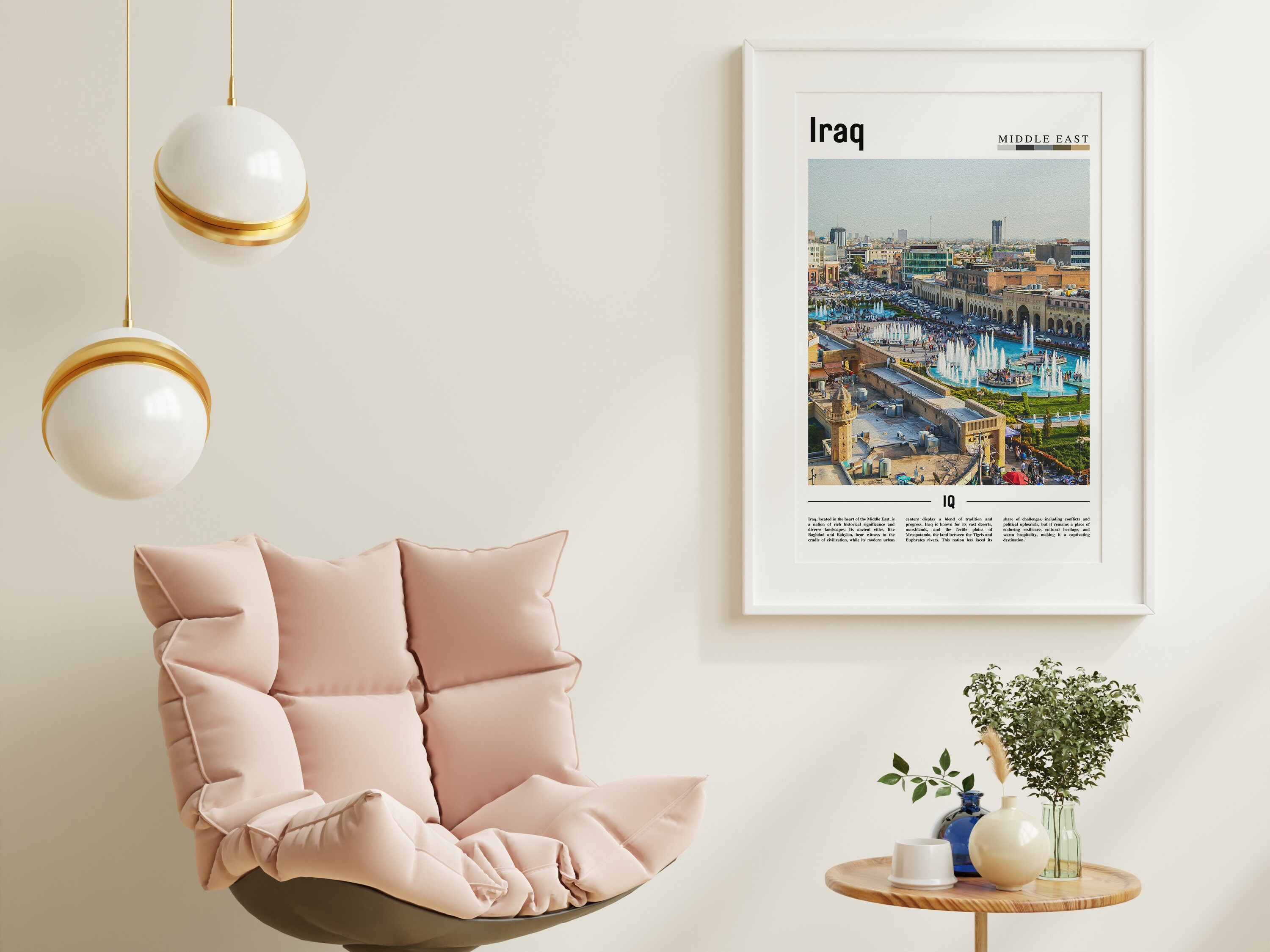 Iraq Poster, Iraq Print, Iraq Wall Art, Minimal Travel Print, Travel ...