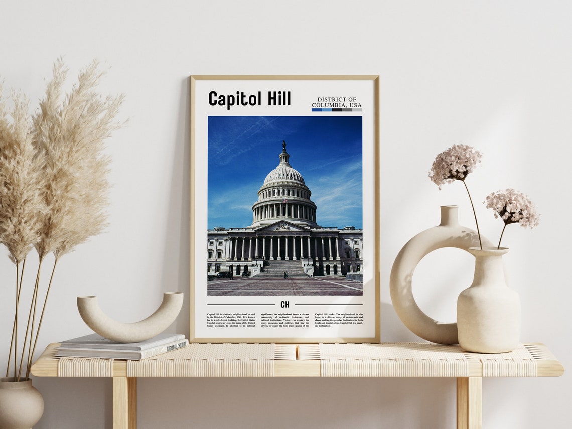 Capitol Hill Poster, Capitol Hill Print, Capitol Hill Wall Art, United ...