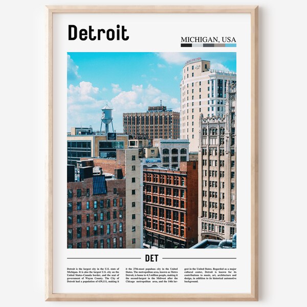 Detroit Poster - Etsy