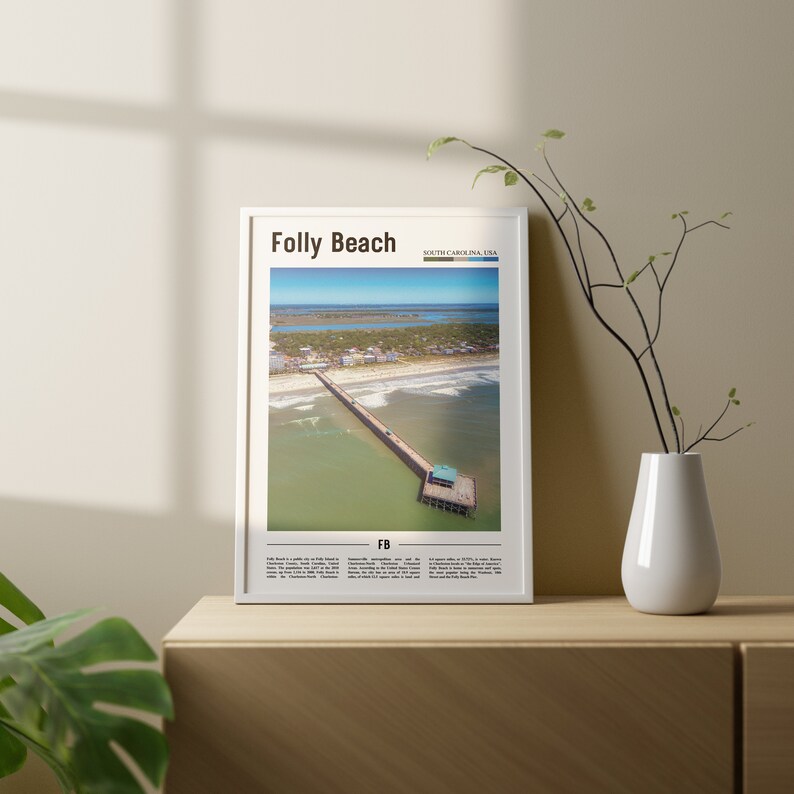 Folly Beach Print Folly Beach Poster Folly Beach Wall Art - Etsy