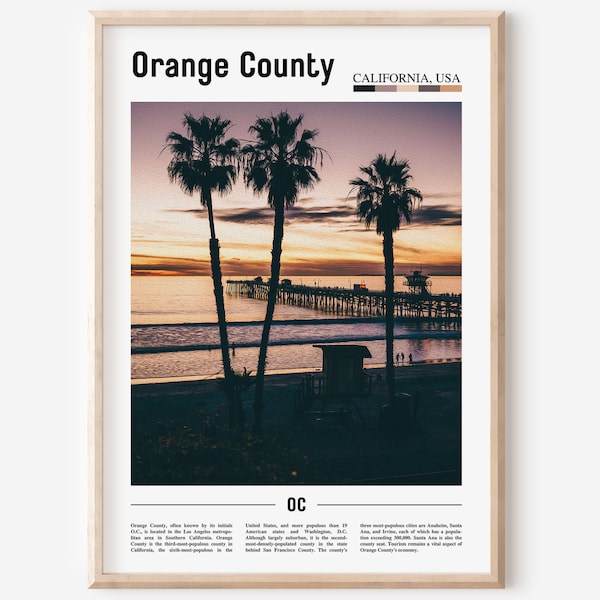 Orange County Poster - Etsy