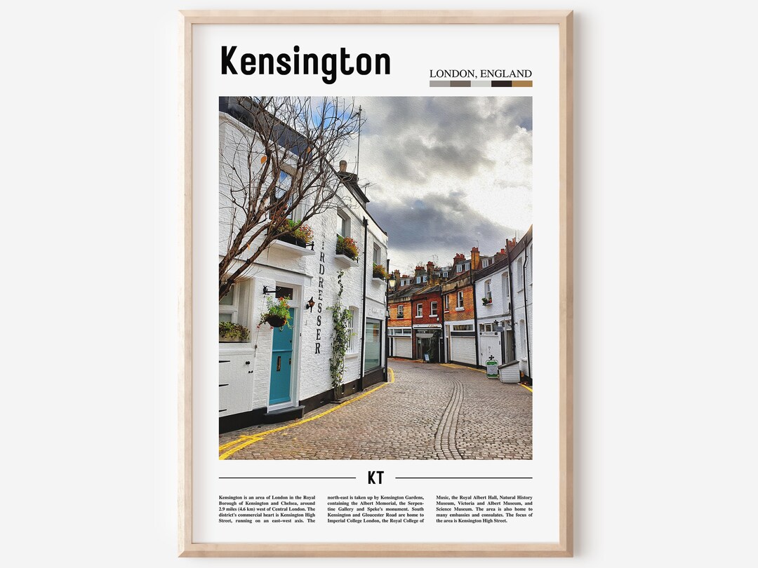 Kensington Print Kensington Poster Kensington Wall Art Minimal Kensington Print Kensington Poster Kensington Wall Art Minimal