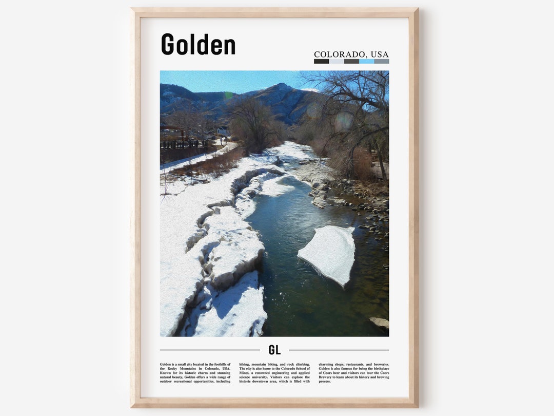 Golden Poster, Golden Print, Golden Wall Art, United States Photo ...