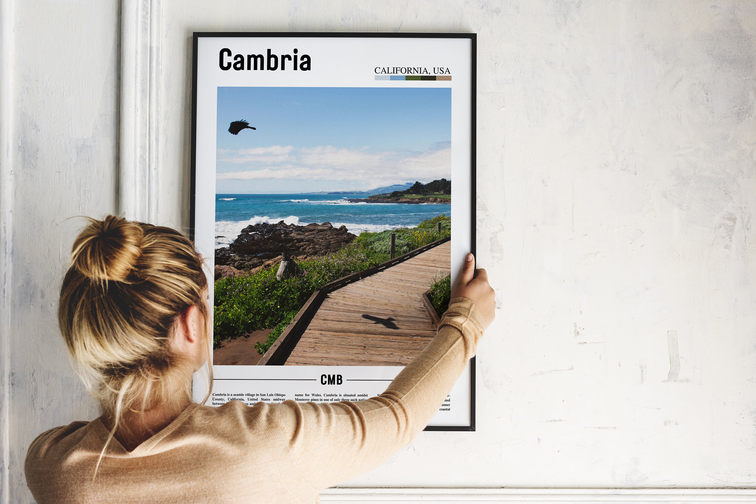 Cambria Print, Cambria Poster, Cambria Wall Art, Minimal Travel Print ...