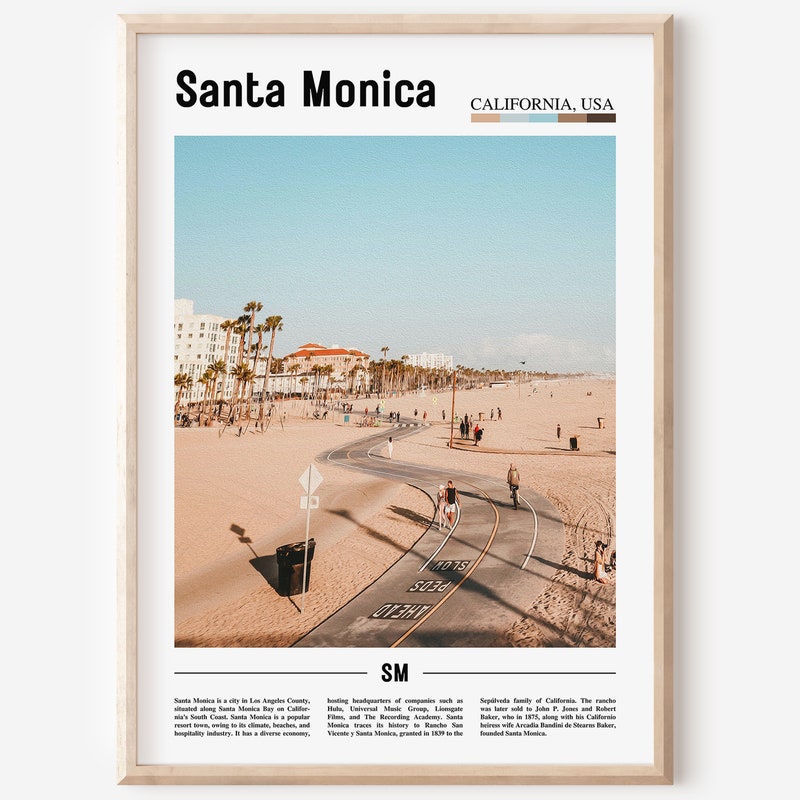 Santa Monica Poster - Etsy