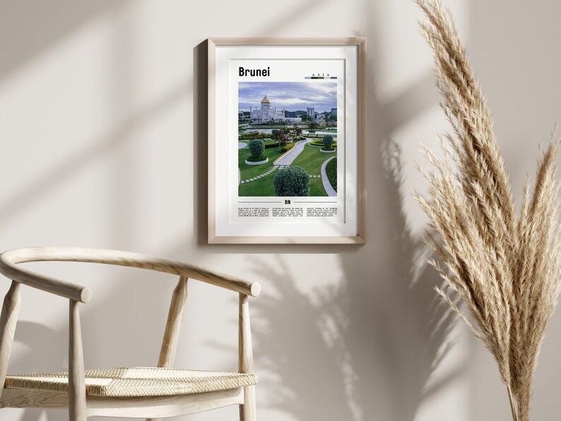 Brunei Poster, Brunei Print, Brunei Wall Art, Asia Print, Asia Poster ...