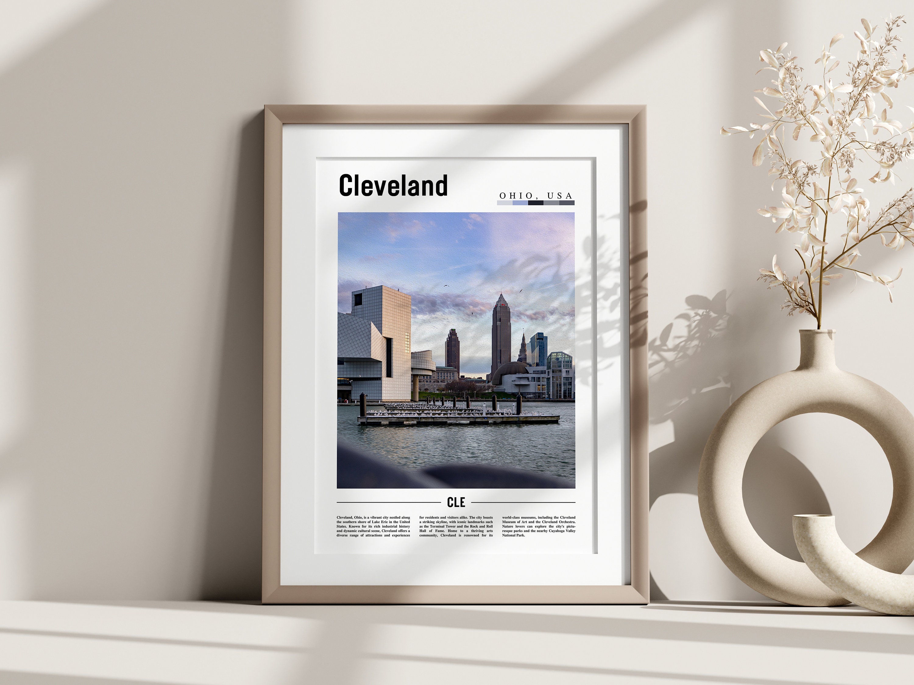 Cleveland Poster, Cleveland Print, Cleveland Wall Art, United States ...