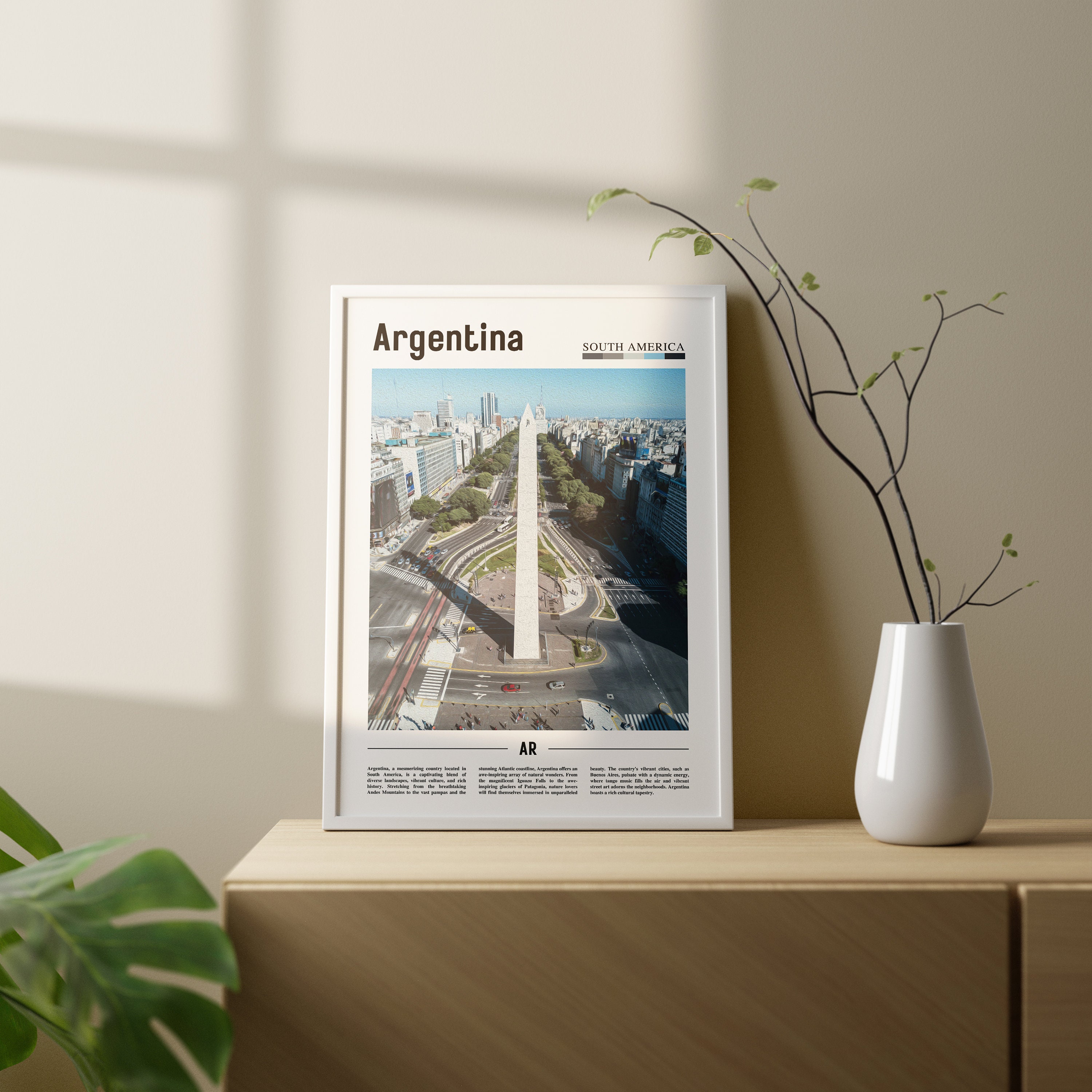 Argentina Poster, Argentina Print, Argentina Wall Art, South America ...