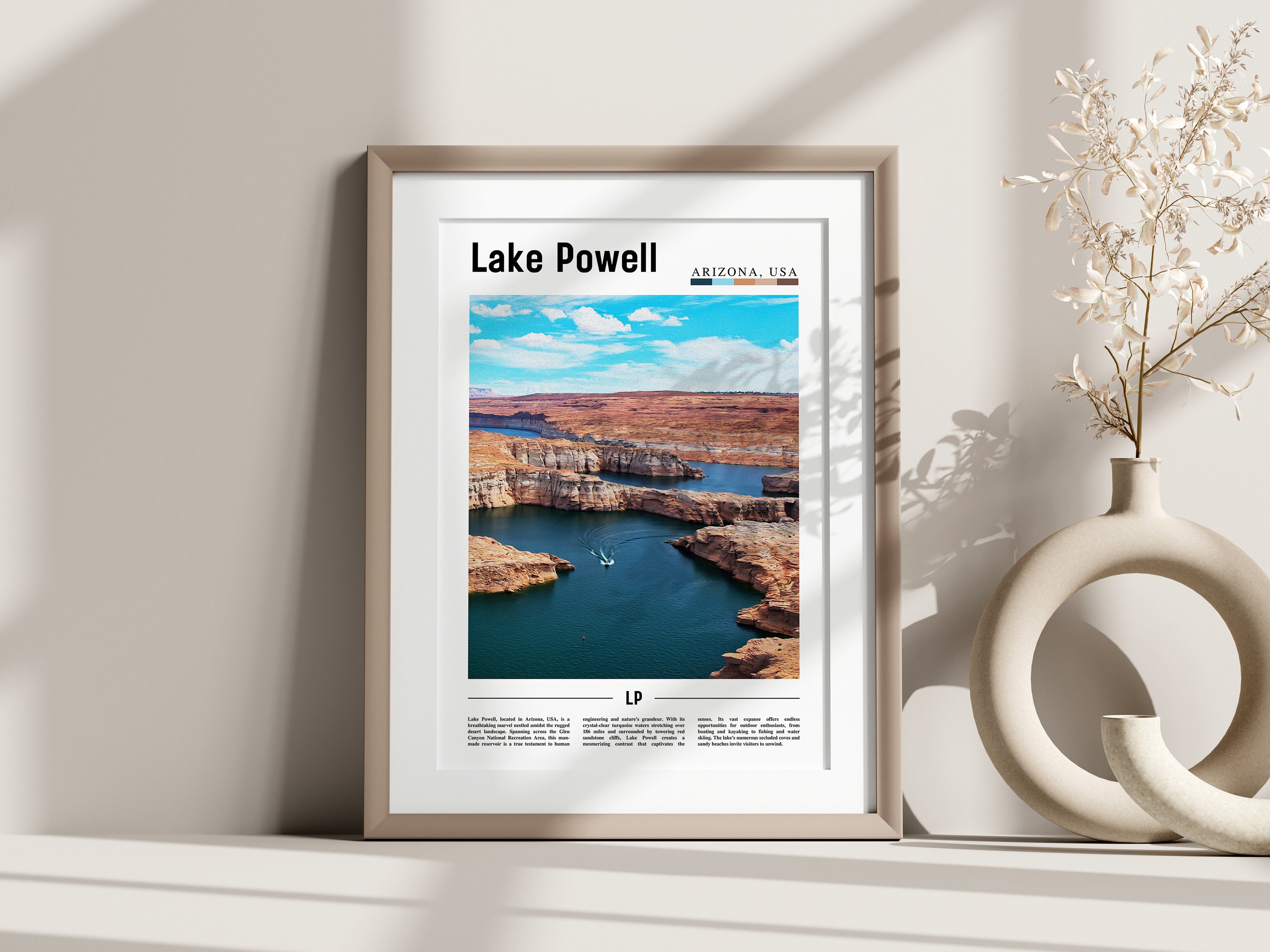 Lake Powell Poster, Lake Powell Print, Lake Powell Wall Art, United ...