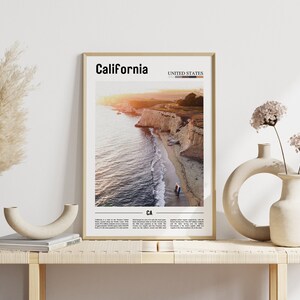 California Poster, California Print, California Wall Art, Minimal ...