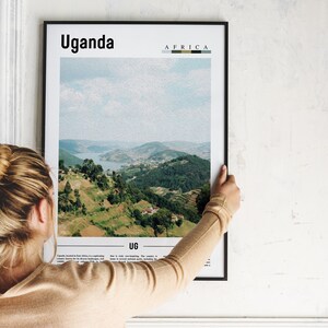 Uganda Poster, Uganda Print, Uganda Wall Art, Minimal Travel Print ...