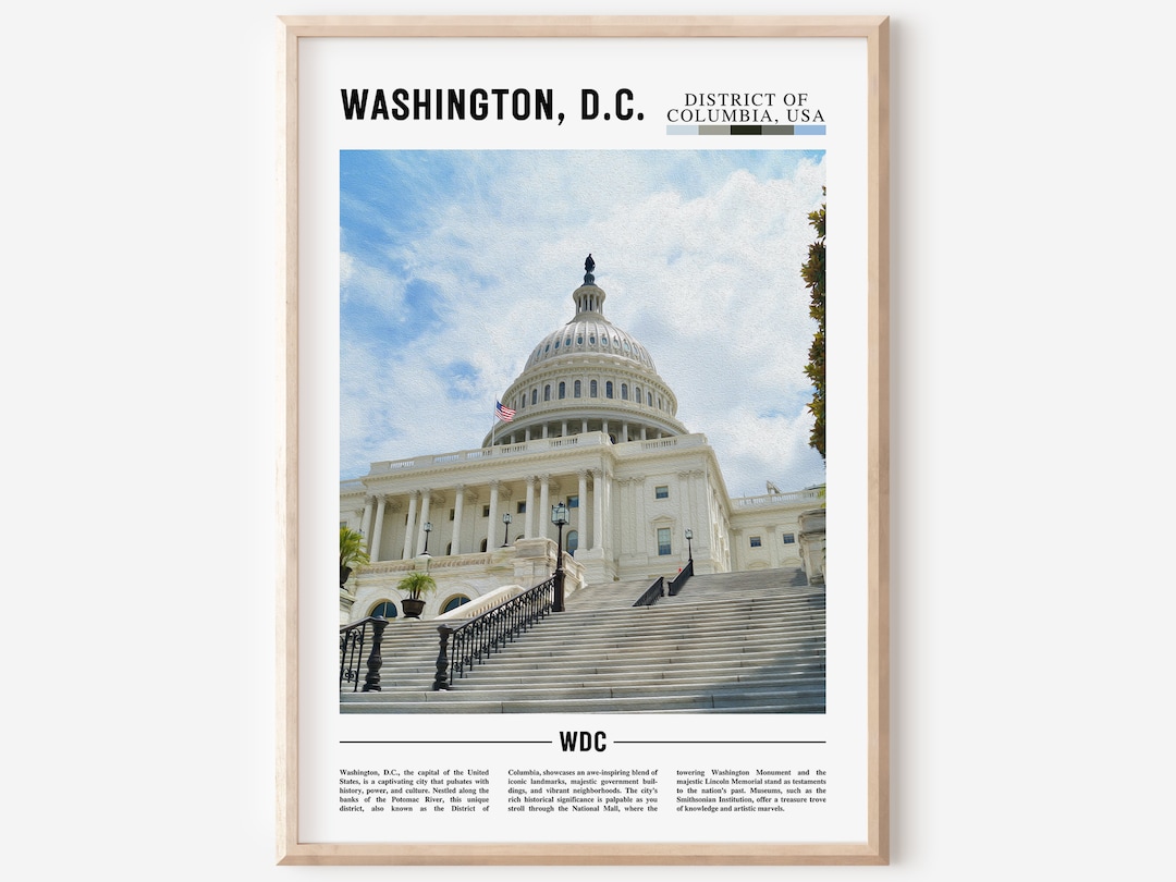 Washington D.C. Poster, Washington D.C. Print, Washington D.C. Wall Art ...