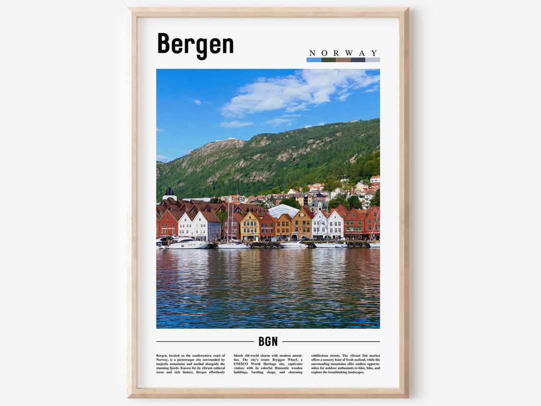 Bergen Poster, Bergen Print, Bergen Wall Art, Europe Photo, Europe ...