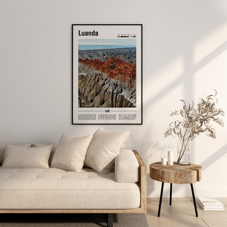 Luanda Poster, Luanda Print, Luanda Wall Art, Minimal Travel Print ...