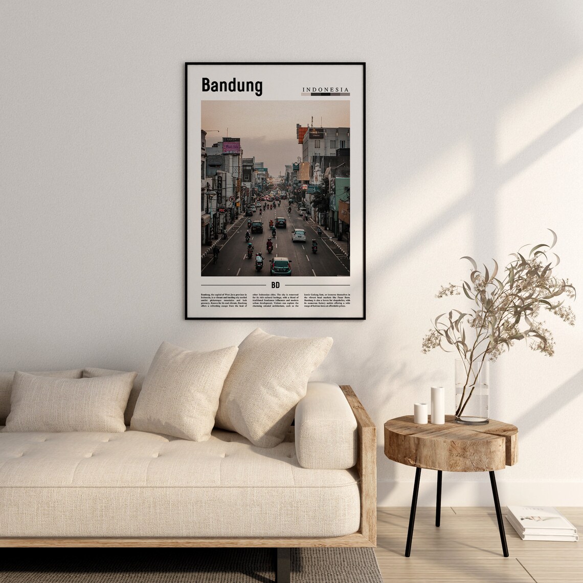 Bandung Poster, Bandung Print, Bandung Wall Art, Asia Print, Asia ...