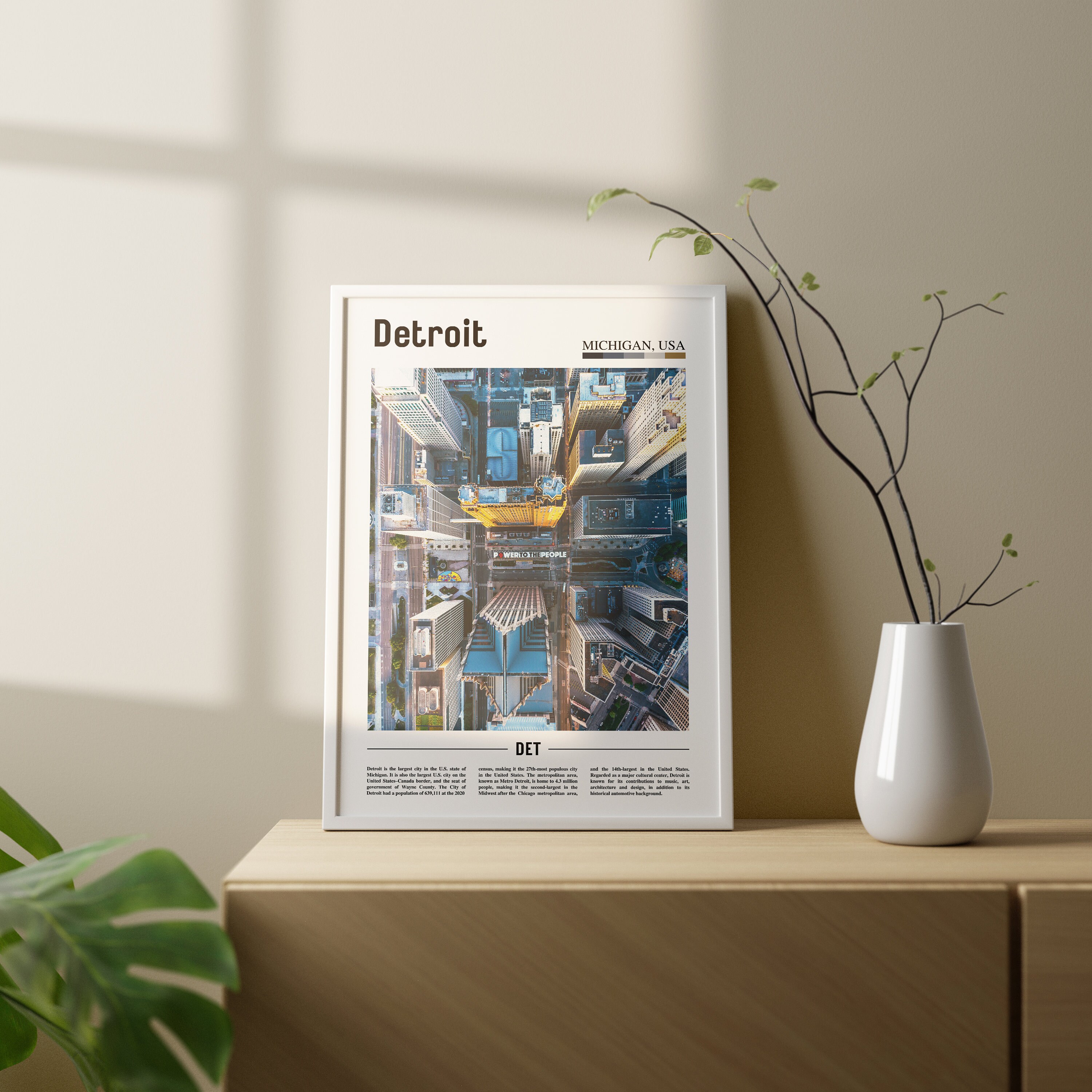 Detroit Print, Detroit Poster, Detroit Wall Art, United States Photo ...