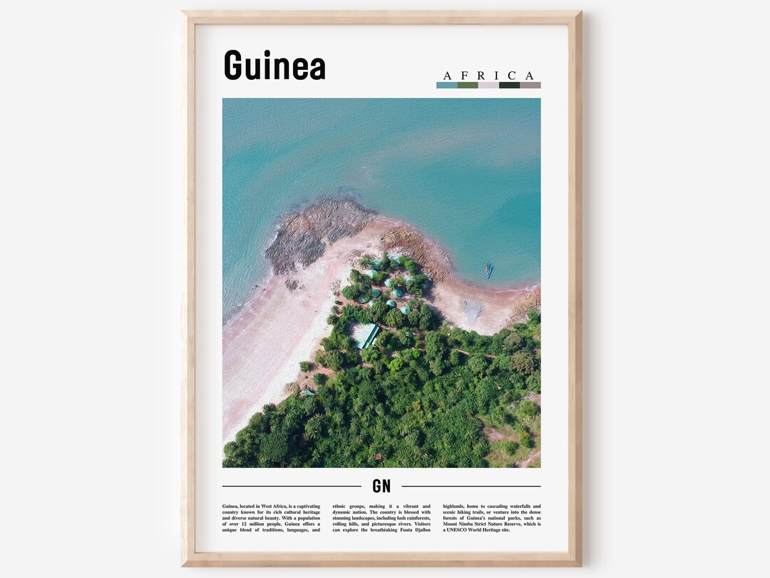 Guinea Poster, Guinea Print, Guinea Wall Art, Minimal Travel Print ...
