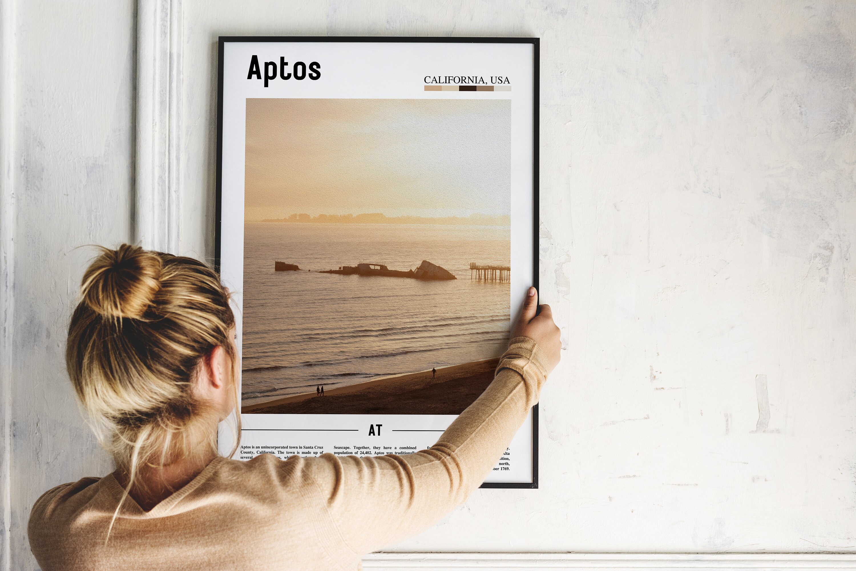 Aptos Print, Aptos Poster, Aptos Wall Art, Minimal Travel Print ...