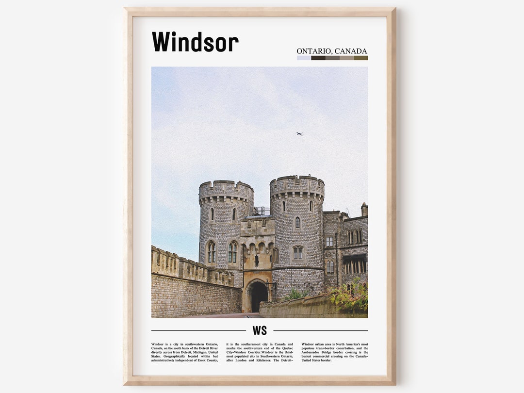 Windsor Print, Windsor Poster, Windsor Wall Art, Minimal Travel Print ...