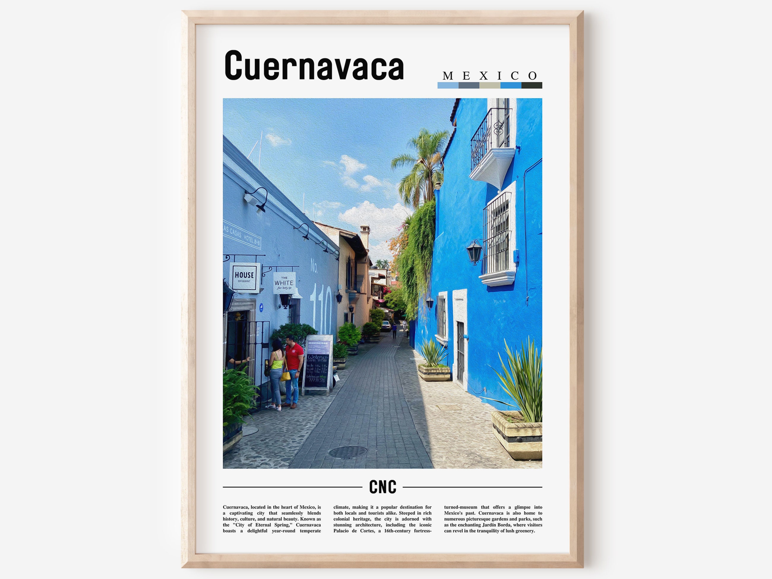 Cuernavaca Poster, Cuernavaca Print, Cuernavaca Wall Art, Minimal ...