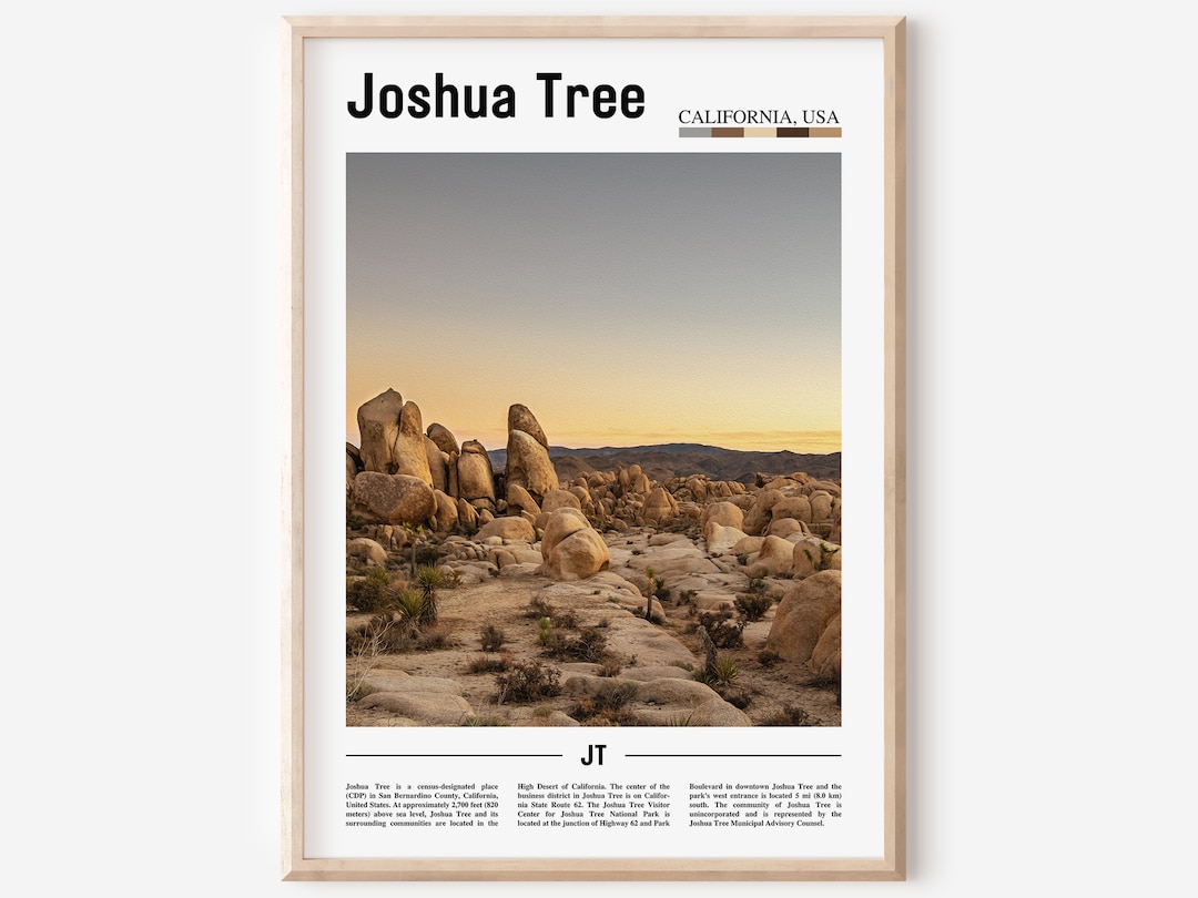 Joshua Tree Poster, Joshua Tree Print, Joshua Tree Wall Art, Minimal ...