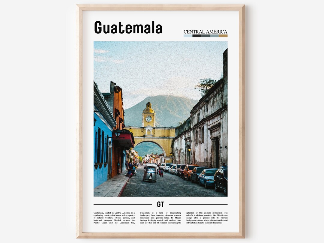 Guatemala Poster, Guatemala Print, Guatemala Wall Art, Minimal Travel ...