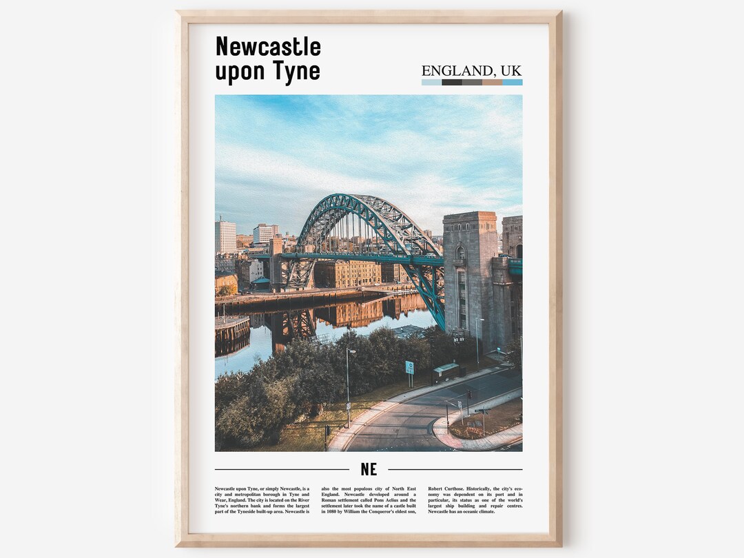 Newcastle Upon Tyne Print, Newcastle Upon Tyne Poster, Newcastle Upon ...