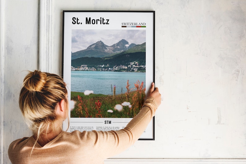 St Moritz Print, St Moritz Poster, St Moritz Wall Art, Oil Painting ...