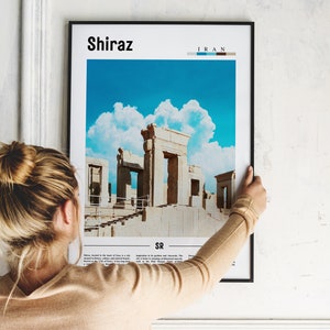 Shiraz Poster, Shiraz Print, Shiraz Wall Art, Minimal Travel Print ...