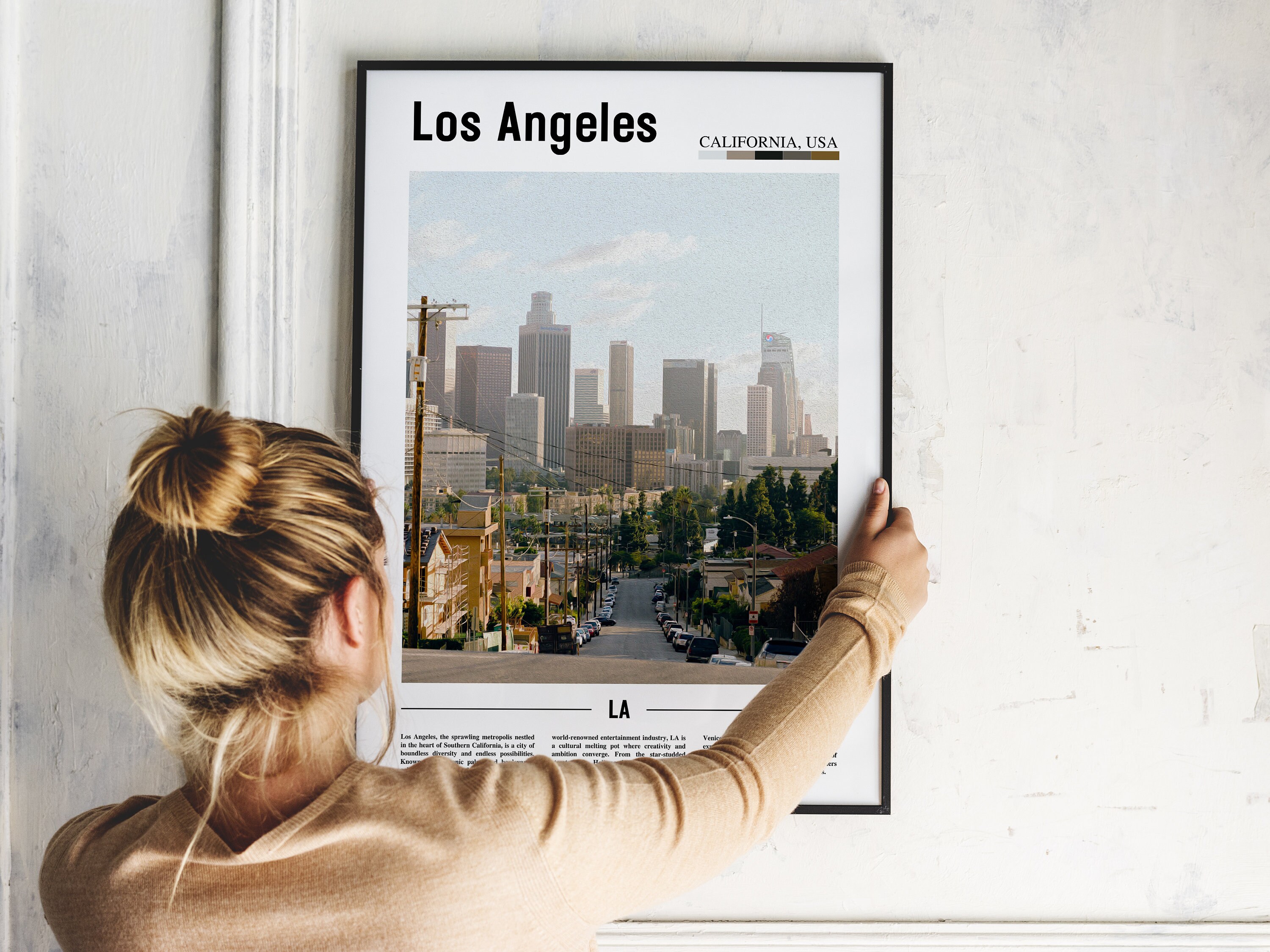 Los Angeles Print, Los Angeles Poster, Los Angeles Wall Art, LA Print ...