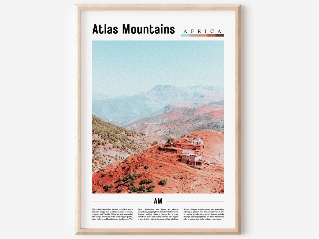 Atlas Mountains Poster, Atlas Mountains Print, Atlas Mountains Wall Art ...