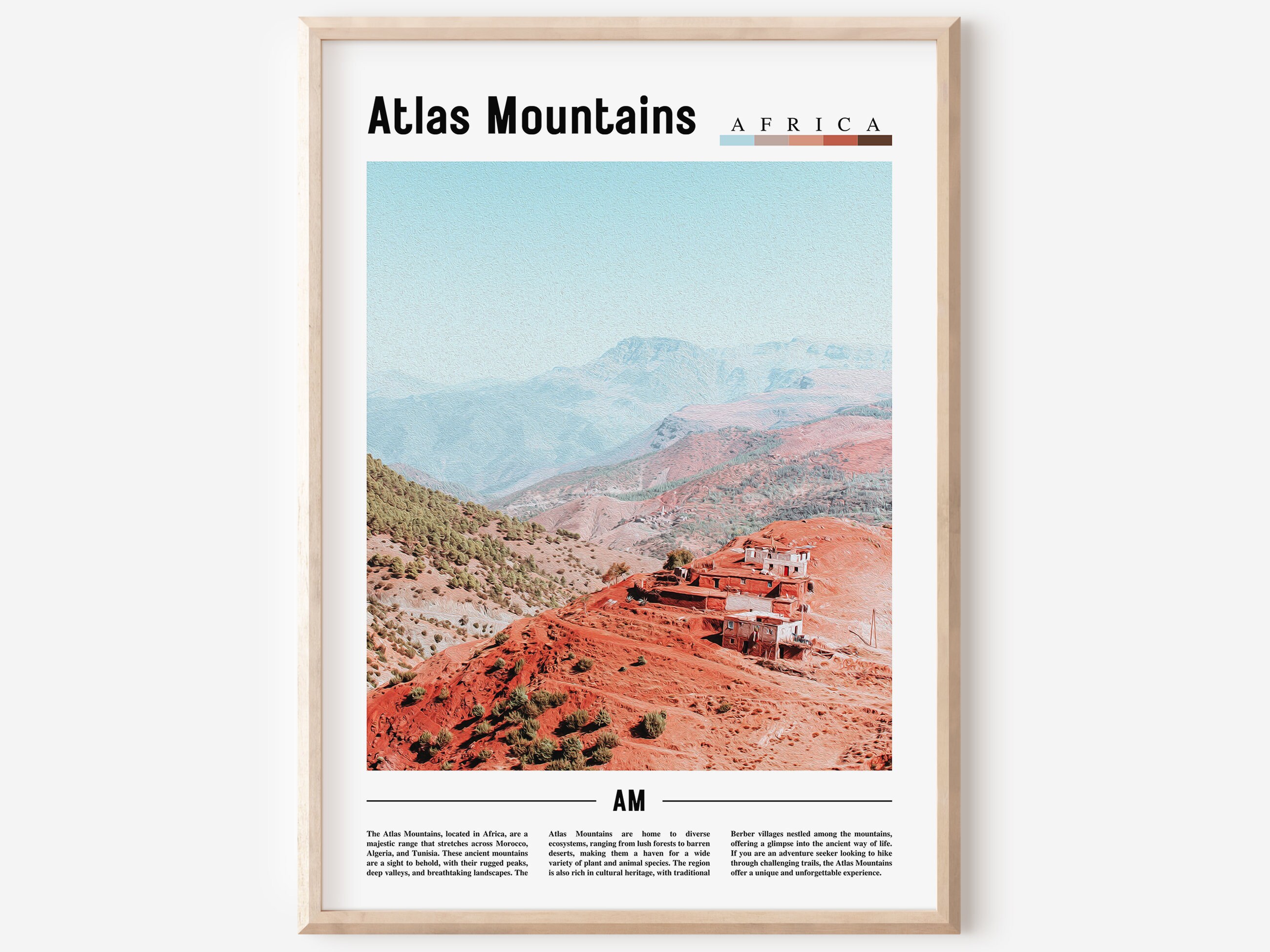 Atlas Mountains Poster Atlas Mountains Print Atlas Mountains - Etsy