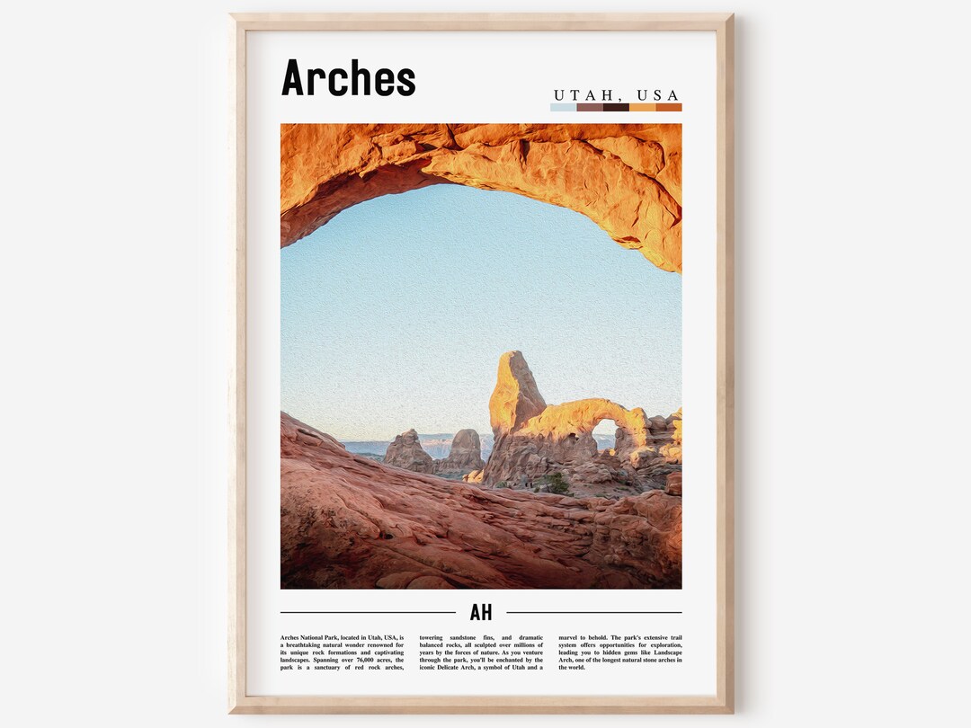 Arches Poster, Arches Print, Arches Wall Art, United States Photo ...
