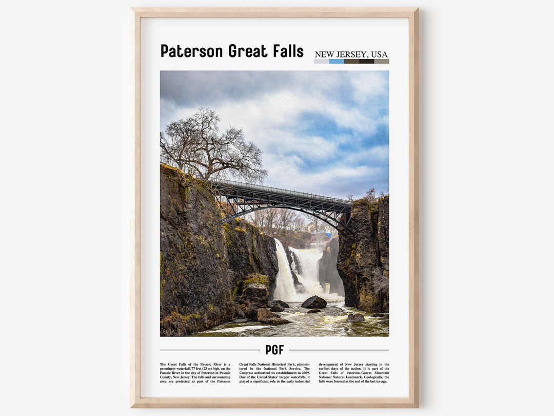 Paterson Great Falls Poster, Paterson Great Falls Print, Paterson Great ...