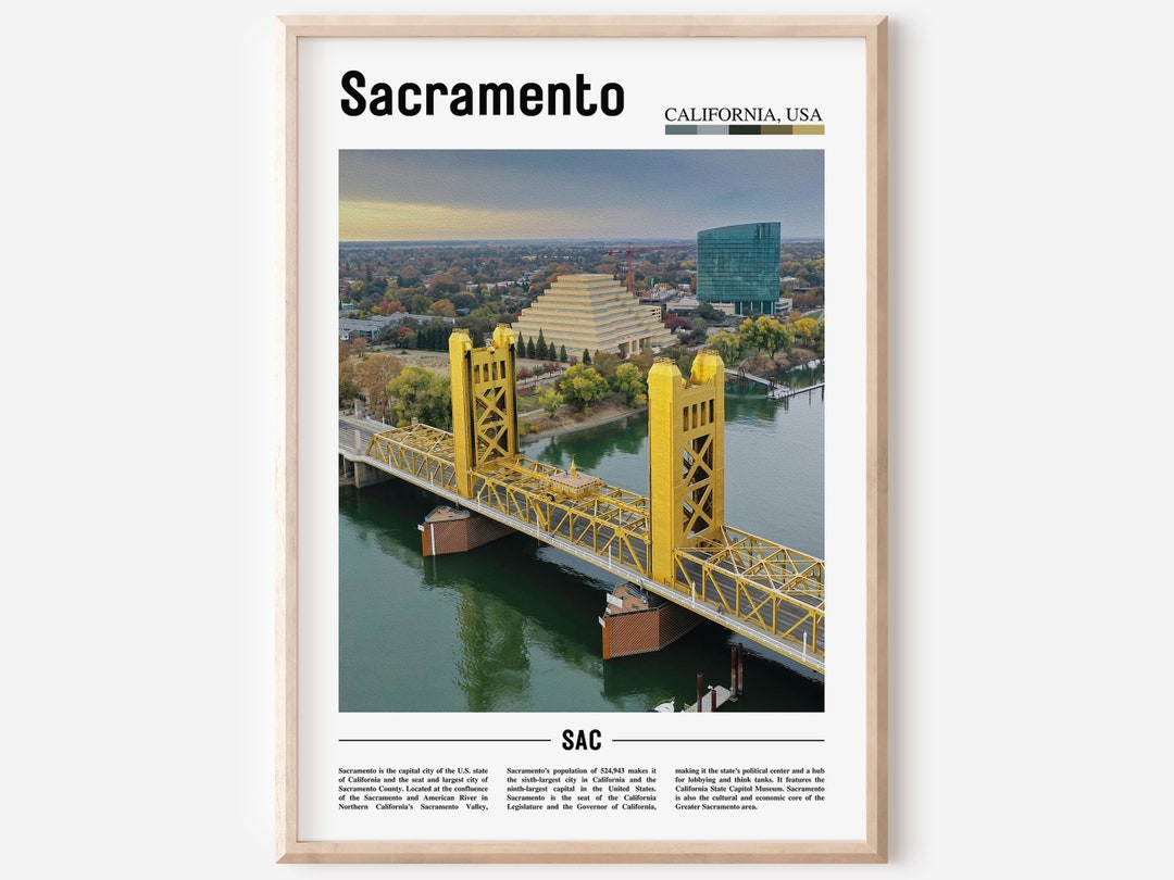 Sacramento Print, Sacramento Poster, Sacramento Wall Art, Minimal ...