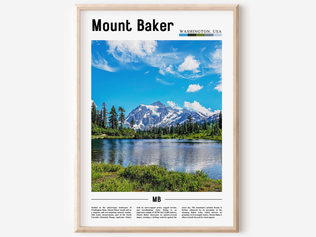 Mount Baker Poster, Mount Baker Print, Mount Baker Wall Art, United ...