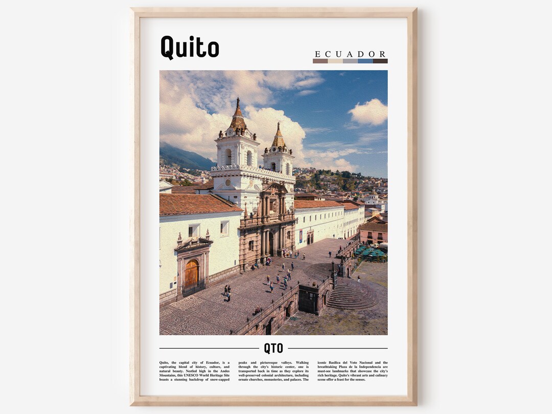 Quito Poster, Quito Print, Quito Wall Art, South America Poster, South ...