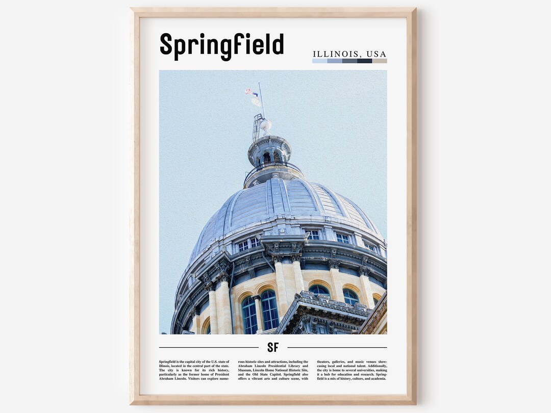 Springfield Poster, Springfield Print, Springfield Wall Art, United ...