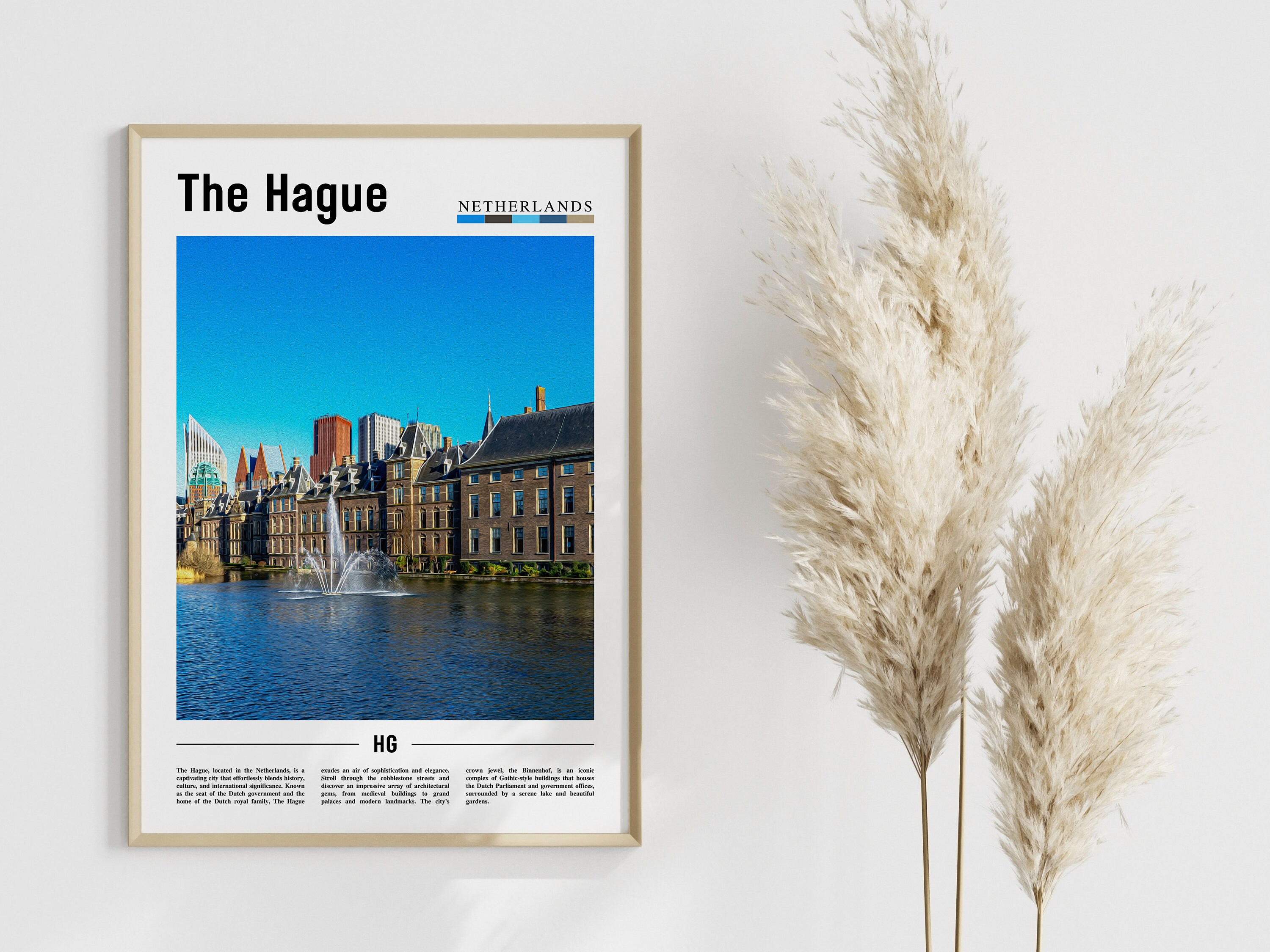 The Hague Poster the Hague Print the Hague Wall Art Minimal - Etsy