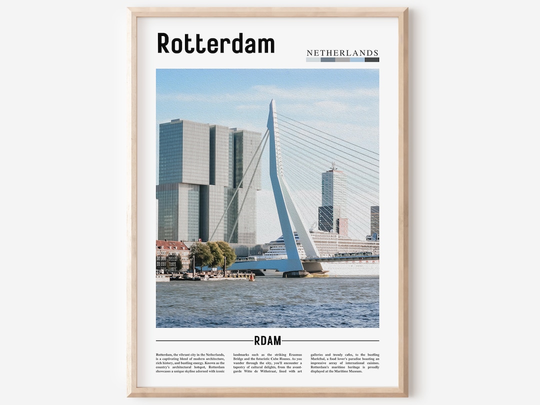 Rotterdam Poster, Rotterdam Print, Rotterdam Wall Art, Europe Photo ...