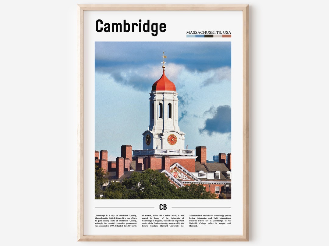 Cambridge Print, Cambridge Poster, Cambridge Wall Art, Oil Painting ...
