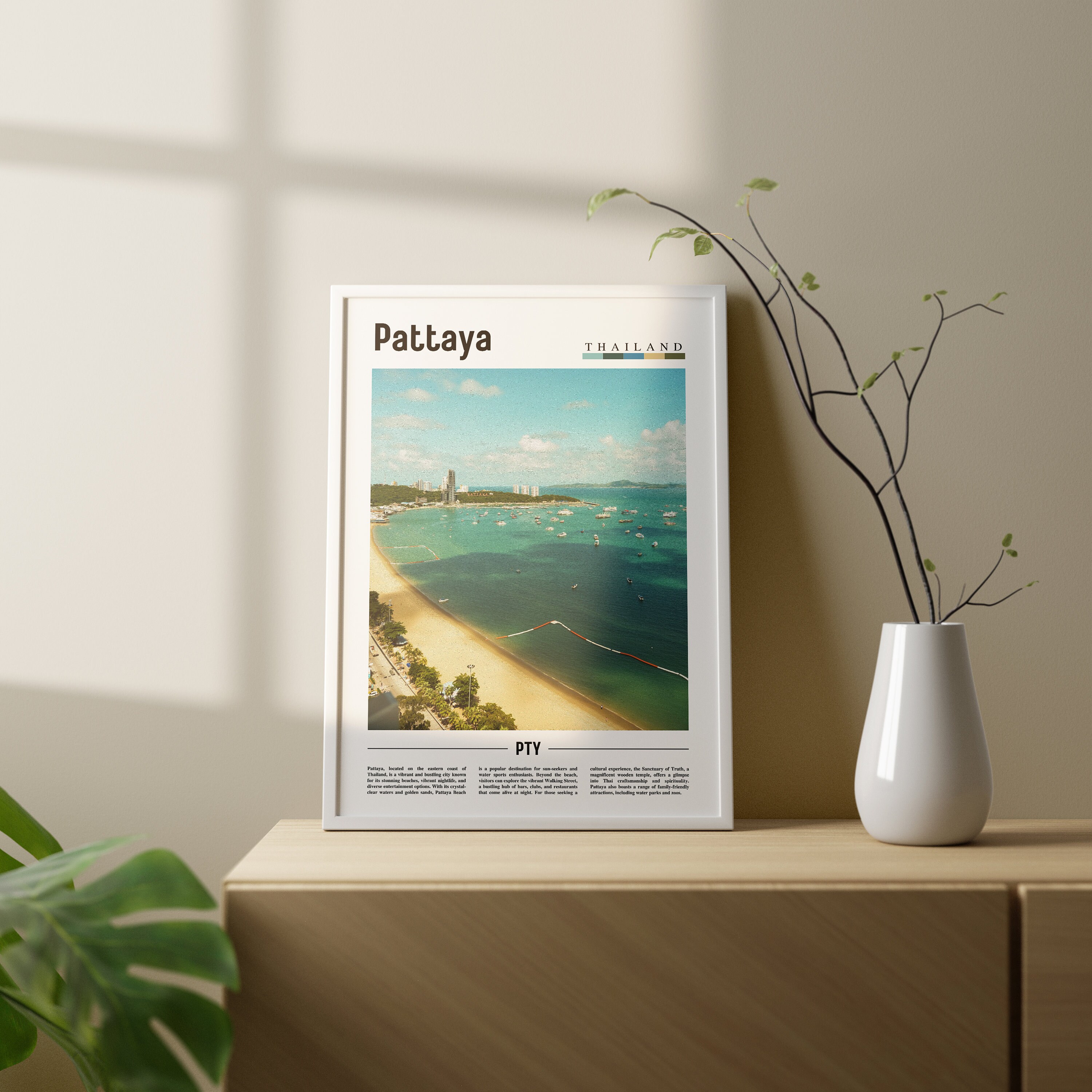 Pattaya Poster Pattaya Print Pattaya Wall Art Asia Print - Etsy
