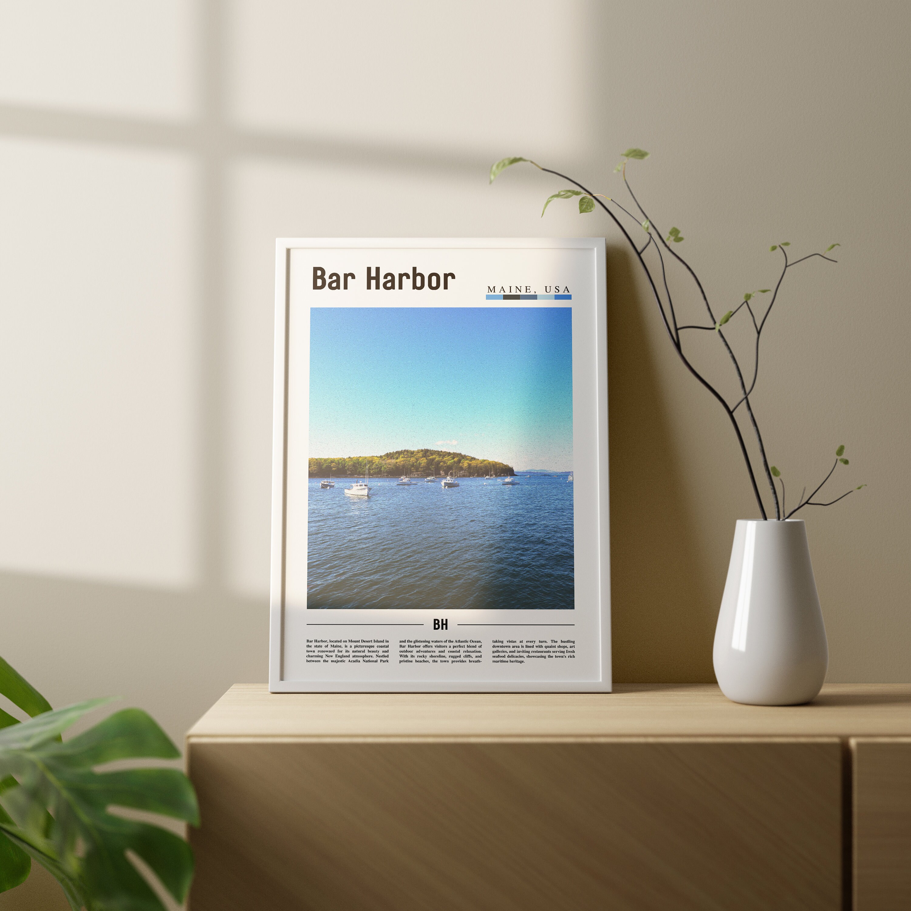 Bar Harbor Poster Bar Harbor Print Bar Harbor Wall Art - Etsy