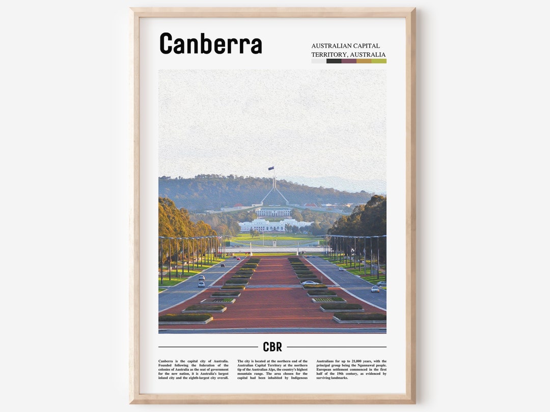 Canberra Print, Canberra Poster, Canberra Wall Art, Oil Painting Poster ...