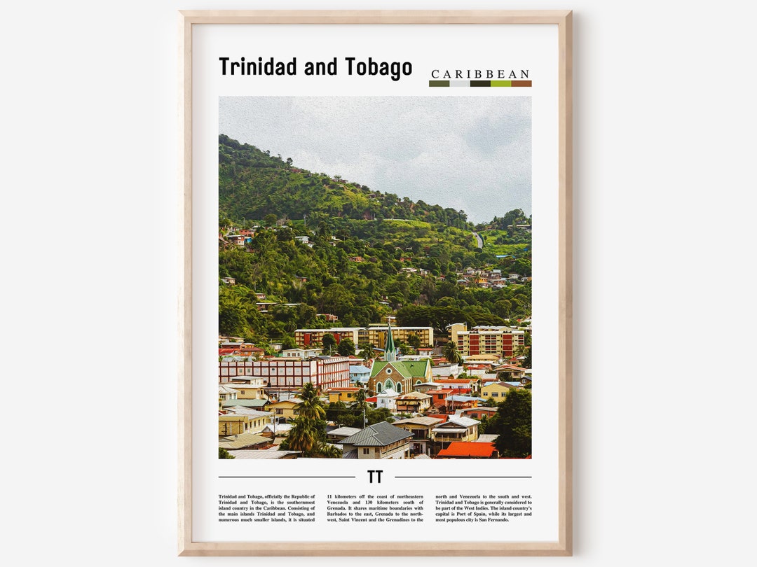 Trinidad and Tobago Poster, Trinidad and Tobago Print, Trinidad and ...